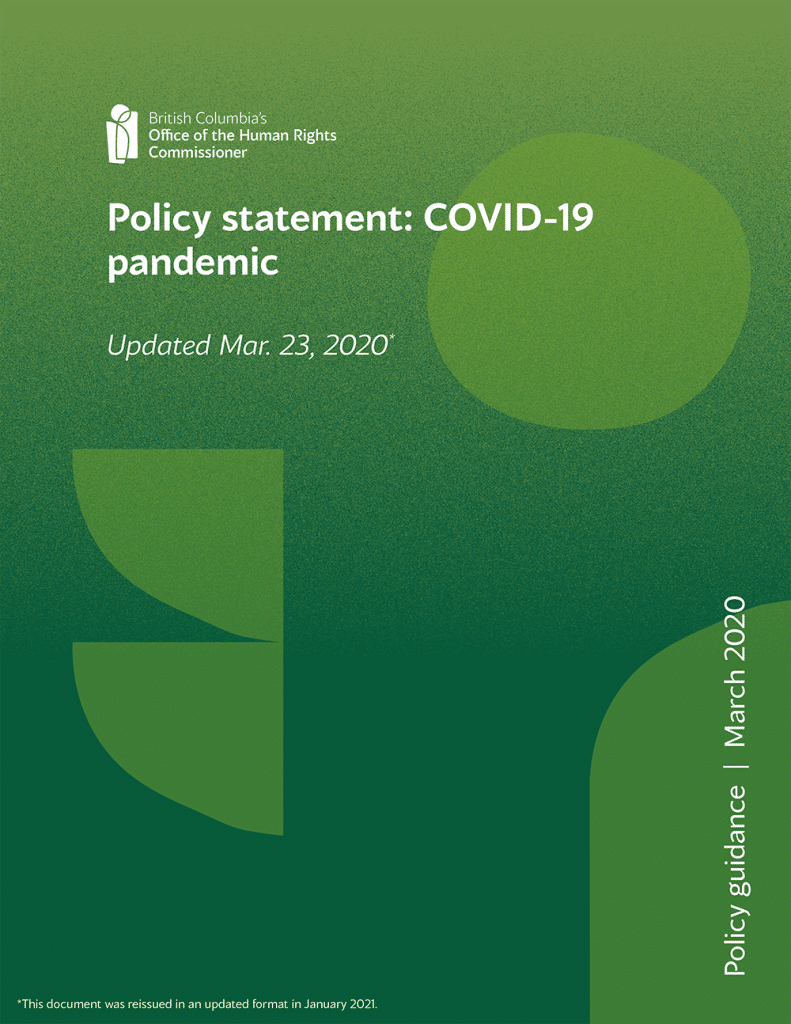 Policy statement: COVID-19 pandemic | BC's Office of the Human Rights ...