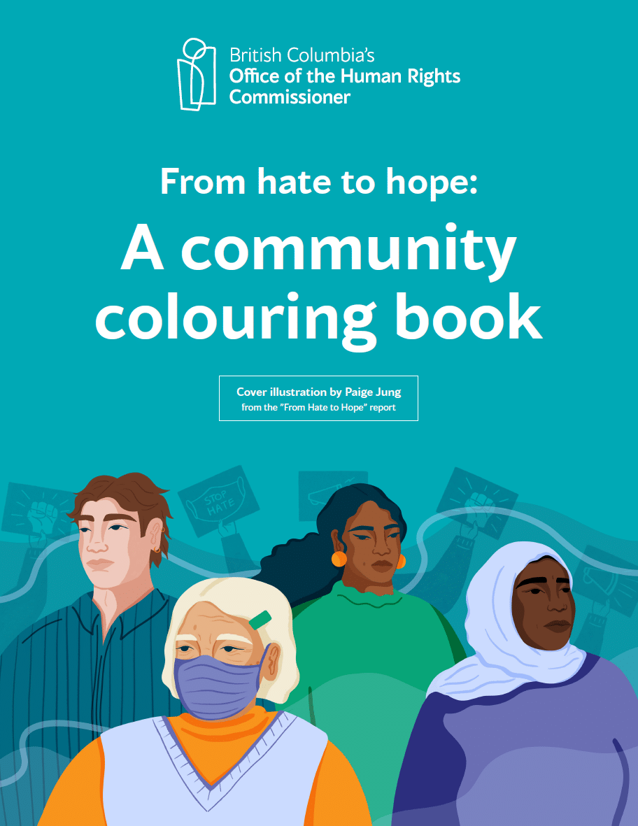 From hate to hope colouring book | BC's Office of the Human Rights ...